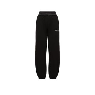 Moncler Moncler Logo Cotton Track Pants, Women, Black, Size: L