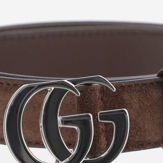 Gucci Suede Belt - Brown