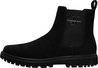 Calvin Klein Jeans Herren Eva Boot MID Chelsea Iconic DR YM0YM01080 Stiefel, Schwarz (Triple Black), 44 EU