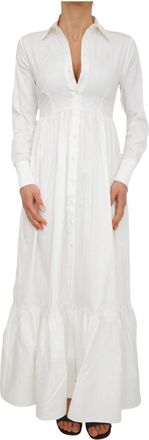 Blugirl Femme, Robes, Blanc, Taille: 36 FR Gret Dress