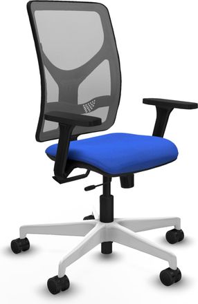 Piqueras y Crespo B&uuml;rostuhl, R&uuml;ckenlehne mit Gitterbezug, 3D-Armlehnen, h&ouml;henverstellbare Lendenwirbelst&uuml;tze, ausgestattet mit Syncro/Traslack und Schneideschaum, Grau/