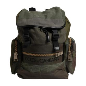 Dolce & Gabbana Rucksack mit Logo-Detail Camouflage-Stil - - Bags - Herren - Gr&uuml;n - ONE SIZE