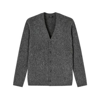 A.P.C. Cardigan mit V-Ausschnitt - - Knitwear - Herren - Grau - S