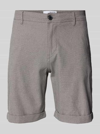 Selected Slim Fit Shorts mit Strukturmuster Modell LUTON