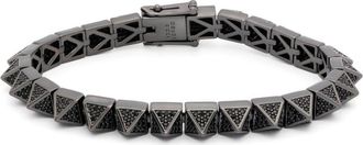 Eddie Borgo Pavé Pyramid bracelet - Noir