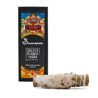 1Samsara Smudge wei&szlig;er Salbei Yagra - Nat&uuml;rliches heiliges R&auml;ucherwerk in Bl&auml;ttern