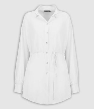 Jeanne Vouland Chemise Tunique Jinko Coton Blanc