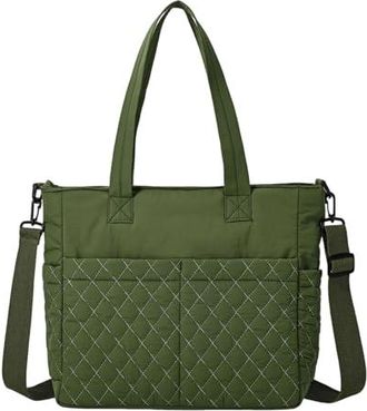 Generic Kexpery Sac &agrave; Main Femme Matelass&eacute; en Coton avec Bandouli&egrave;re R&eacute;glable Sac Crois&eacute; Tote pour Bureau Shopping Voyage