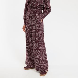 La Redoute Collections Pantalon Large Taille Haute Imprim&eacute; Cachemire