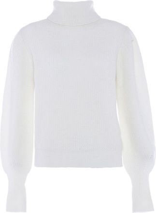 Faina Strickpullover Damen Wollwei&szlig;