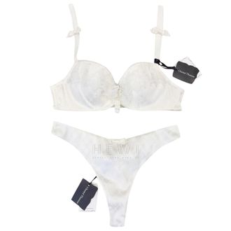 Chantal Thomass Calais Leavers Lace & Satin Pad Bra & Thong Set Size S