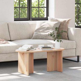vidaXL Vidaxl - Table basse Naturel 80 x 39,5 x 35 cm Bois de pin massif