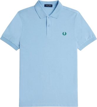 Fred Perry Homme, Tops, Bleu, Taille: L Slim Fit Plain Track Polo