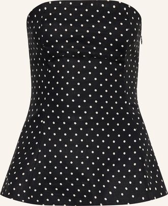 Faithfull The Brand Faithfull The Brand Off-Shoulder-Top Petro Aus Leinen schwarz