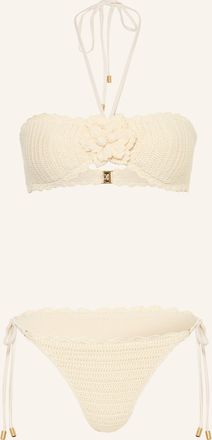 Zimmermann Bandeau-Bikini Awaken Crochet Flower weiss
