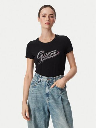 Guess T-Shirt W6YI21 K4337 Schwarz Regular Fit