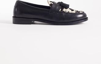 WALK LONDON Walk London - Rhea - Loafer mit Kuhfellmuster und Quaste-Bunt