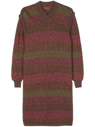 Missoni robe mi-longue en maille fine (années 1980) - Rose