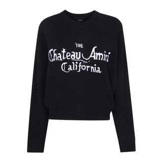Amiri Der Chateau California Crewneck-Pullover mit Stickerei - - Knitwear - Damen - Schwarzk - L