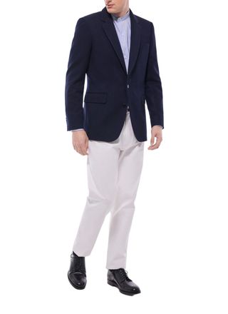 Fursac Blazer &agrave; chevrons en laine et cachemire - Taille 44 - Homme