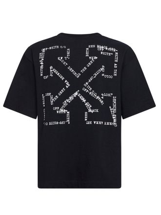 Off-white Mens T-Shirt Type Arrow Black Cotton Jersey T-Shirts And Polos