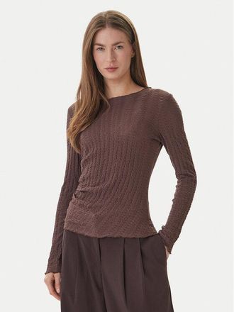 Only Bluse Ella 15368469 Braun Slim Fit