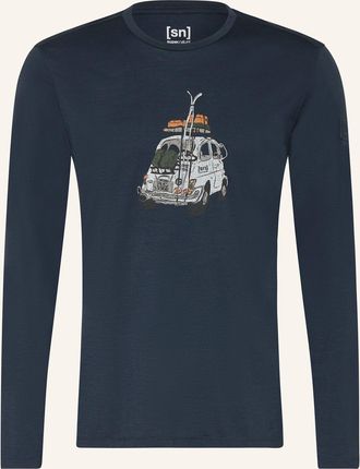 super.natural Longsleeve Carski Bio Mit Merinowolle blau