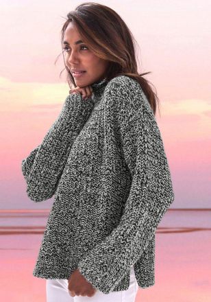 Buffalo Stehkragenpullover in Melange-Optik