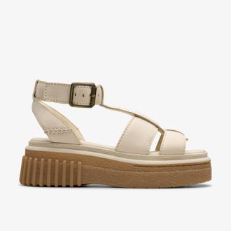 Clarks Evamar Sun Cream Leather Sandalen
