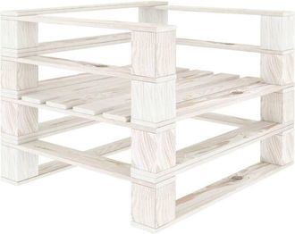 vidaXL Vidaxl - Outdoor-Sessel Paletten Holz Wei&szlig;