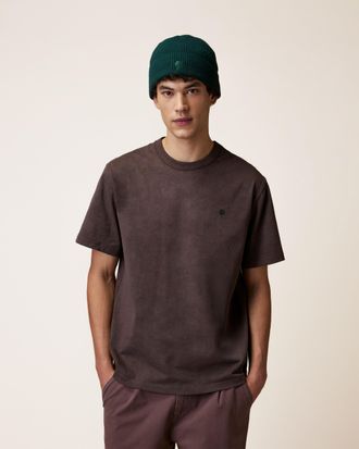 Faguo T-shirt large marron et taupe