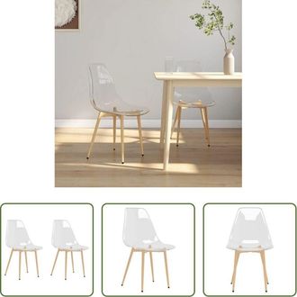 vidaXL Transparent - Esszimmerst&uuml;hle 2 Stk. Transparent PET