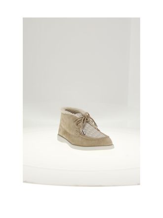 Dior Mens Boots Beige Upper Cotton
