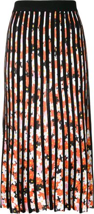 Kenzo floral striped midi skirt - Multicolore