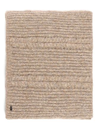 Fay &eacute;charpe en maille c&ocirc;tel&eacute;e - Tons neutres