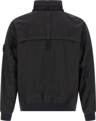 Stone Island Water-Repellent Metal Nylon Jacket - Black