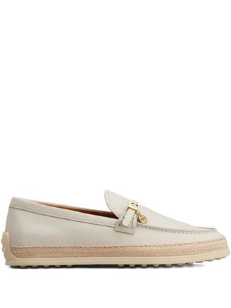 Tod's mocassins en cuir &agrave; boucles - Tons neutres