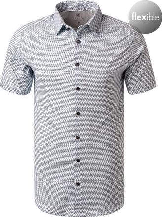 DeSoto Herren Kurzarmhemd blau gemustert