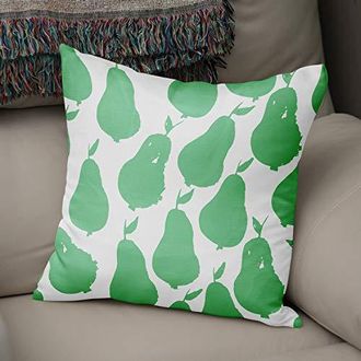Bonamaison Le Jardin du Lin Kissen Zierkissenbezug Kissenbezug, Benzin Grün & Weiß Dekoration, Weich Bequem, Für Zuhause Autos Büro Sofa Wohnzimmer Couch Schlafz