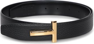 Tom Ford Femme, Accessoires, Noir, Taille: 85 CM T Line Reversible Belt