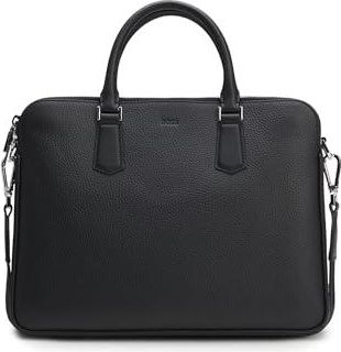 BOSS Hommes New Crosstown Doc Z. Porte-documents fin en cuir italien &agrave; logo emboss&eacute;