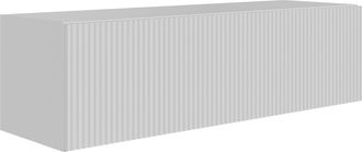 Selsey TV-Lowboard H&auml;ngend 100 cm Mattes Wei&szlig; 2 Ger&auml;umige F&auml;cher Elegante Gepr&auml;gte Front Laminierter Korpus MDF Front Robust ABS Kanten F&uuml;r Fernsehzubeh&ouml;r