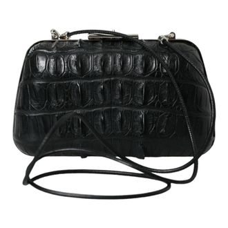 Balenciaga Elegante Abendtasche aus Krokodilleder - - Bags - Damen - Schwarzk - ONE SIZE