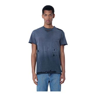 Gallery Dept. Distressed Baumwolljersey T-Shirt - - Tops - Herren - Grau - 2XL