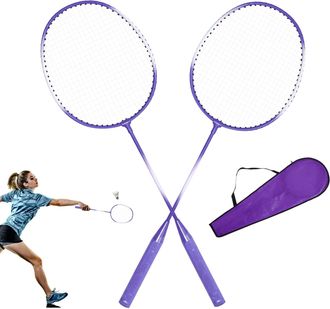 Generic Badmintonschl&auml;ger-Set - tragbar f&uuml;r 2 Spieler | Indoor-Badminton-Set - Sportausr&uuml;stung f&uuml;r Erwachsene, Teenager-Zubeh&ouml;r, Match-Spiel, Freizeit, k&ouml;rper