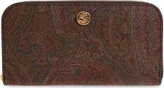 Etro Femme, Accessoires, Rouge, Taille: ONE Size Logo Wallet