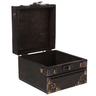 NUOBESTY Holztruhe im Used Look Schmuckk&auml;stchen f&uuml;r Diamanten und Bernstein Retro Aufbewahrungsbox f&uuml;r Schlafzimmer und Geschenkverpackung