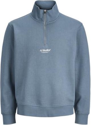 Jack & Jones Jjesoho Sweat Quarter Zip Hn Noos, Blue Mirage., XXL