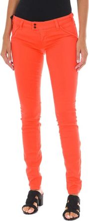 Met Stretch Skinny Jeans - - Jeans - Damen - Rot - W28
