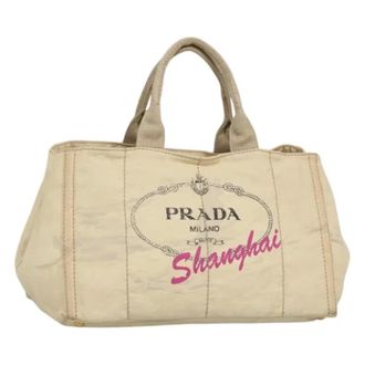 Prada Pre-owned Toile sacs-prada - Femme - Pre-owned - Blanc - Taille: ONE Size